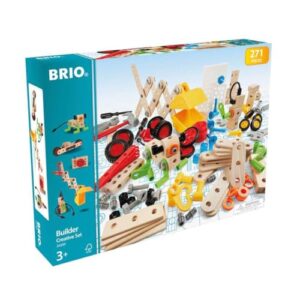 brio 34589 builder creative set - 271 piece stem construction toy | fsc-certified wood & plastic pieces | perfect for toddlers age 3+ | enhances creativity & motor skills