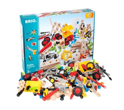 BRIO 34589 Builder Creative Set - 271 Piece STEM Construction Toy | FSC-Certified Wood & Plastic Pieces | Perfect for Toddlers Age 3+ | Enhances Creativity & Motor Skills