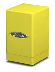 bright yellow satin tower deck box