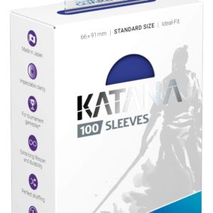 Ultimate Guard Katana Card Sleeves, 100 Standard Size TCG Sleeves, 66 x 91mm, Blue Back, Tournament Sleeves, No PVC & Acid-Free, High Clarity