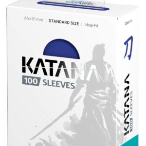 Ultimate Guard Katana Card Sleeves, 100 Standard Size TCG Sleeves, 66 x 91mm, Blue Back, Tournament Sleeves, No PVC & Acid-Free, High Clarity