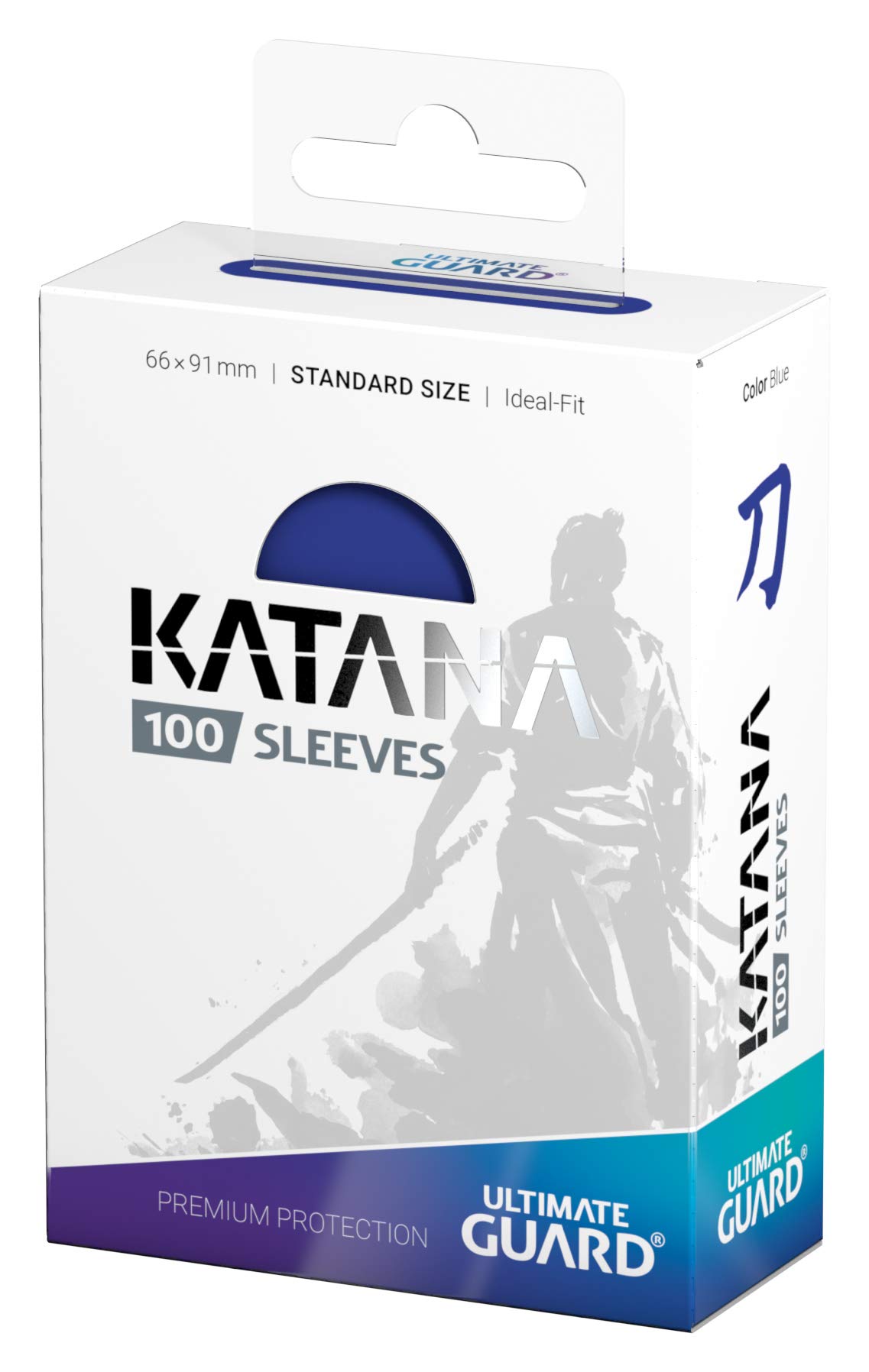 Ultimate Guard Katana Card Sleeves, 100 Standard Size TCG Sleeves, 66 x 91mm, Blue Back, Tournament Sleeves, No PVC & Acid-Free, High Clarity