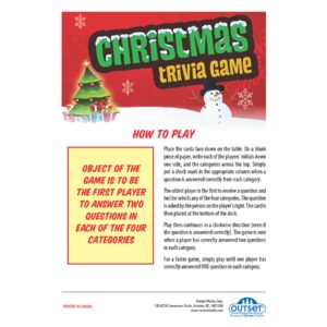 Christmas Trivia Game - a Perfect Ho-Ho Contains Over 200 Cards - Great Party Game for Ages 12 and up by Outset