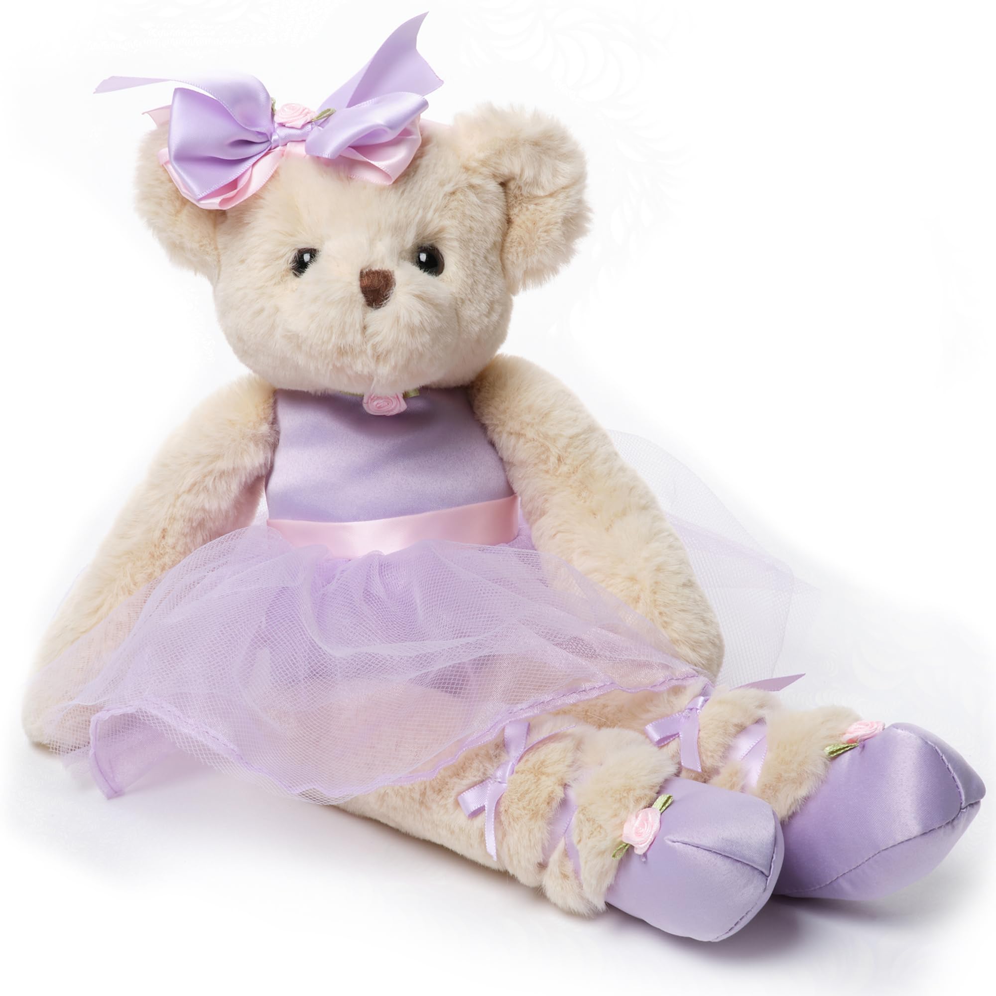 Bearington Collection Tootsie Ballerina 15 Inch Teddy Bears for Girls - Ballerina Stuffed Animals - Dance Recital Gifts for Girls