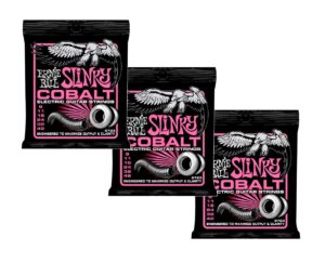 ernie ball 2723 cobalt super slinky electric guitar strings 9-42 3 pack