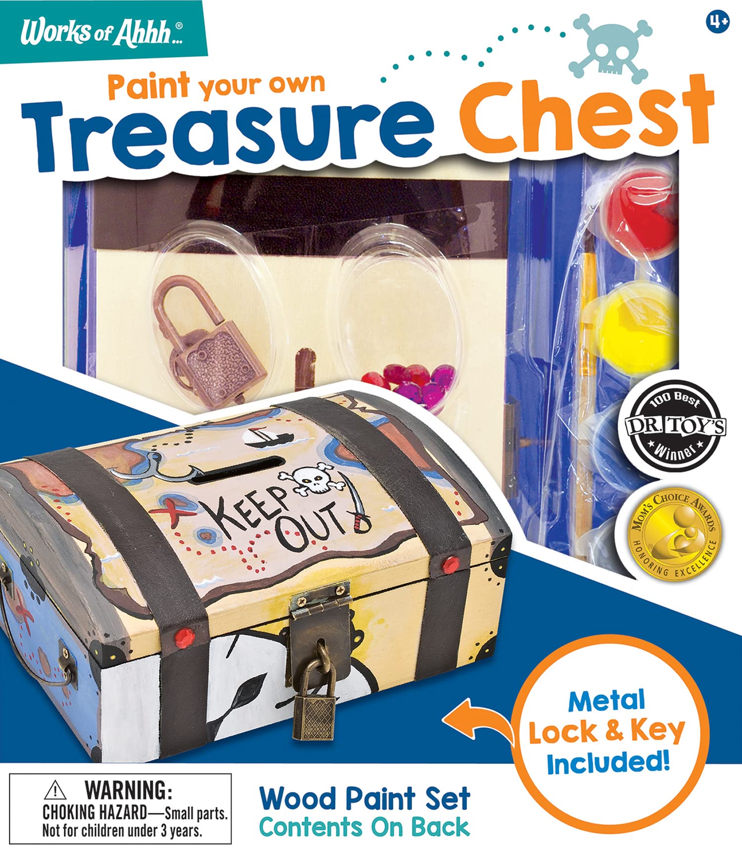 Works of Ahhh... Craft Set - Treasure Chest Classic Wood Paint Kit