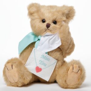 bearington beary blue without you miss you, 10 inch teddy bear valentine's day stuffed animal, ideal for miss you gifts for women