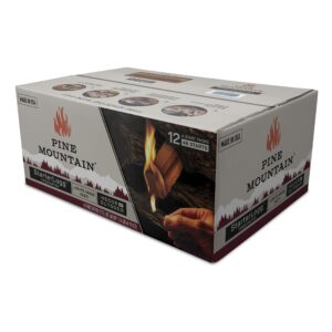 pine mountain starterlogg select-a-size firestarting blocks, 48 starts firestarter wood fire log for campfire, fireplace, wood stove, fire pit, indoor and outdoor use