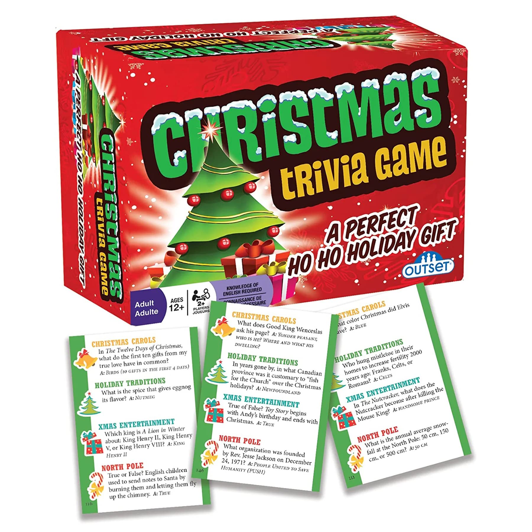 Christmas Trivia Game - a Perfect Ho-Ho Contains Over 200 Cards - Great Party Game for Ages 12 and up by Outset