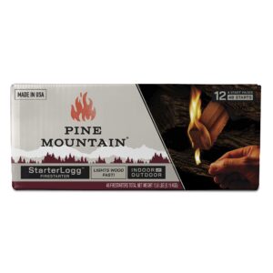 Pine Mountain StarterLogg Select-A-Size Firestarting Blocks, 48 Starts Firestarter Wood Fire Log for Campfire, Fireplace, Wood Stove, Fire Pit, Indoor and Outdoor Use