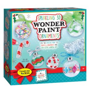 creativity for kids 1134000 sparkling 3d wonder paint kit - make your own holiday ornaments (new packaging) multicolor