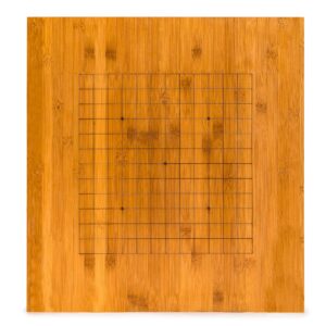 Yellow Mountain Imports Bamboo 0.8-Inch Etched Reversible Go Game Board (Goban) with 19x19 / 13x13 Playing Fields for Standard Gameplay and Quick Games