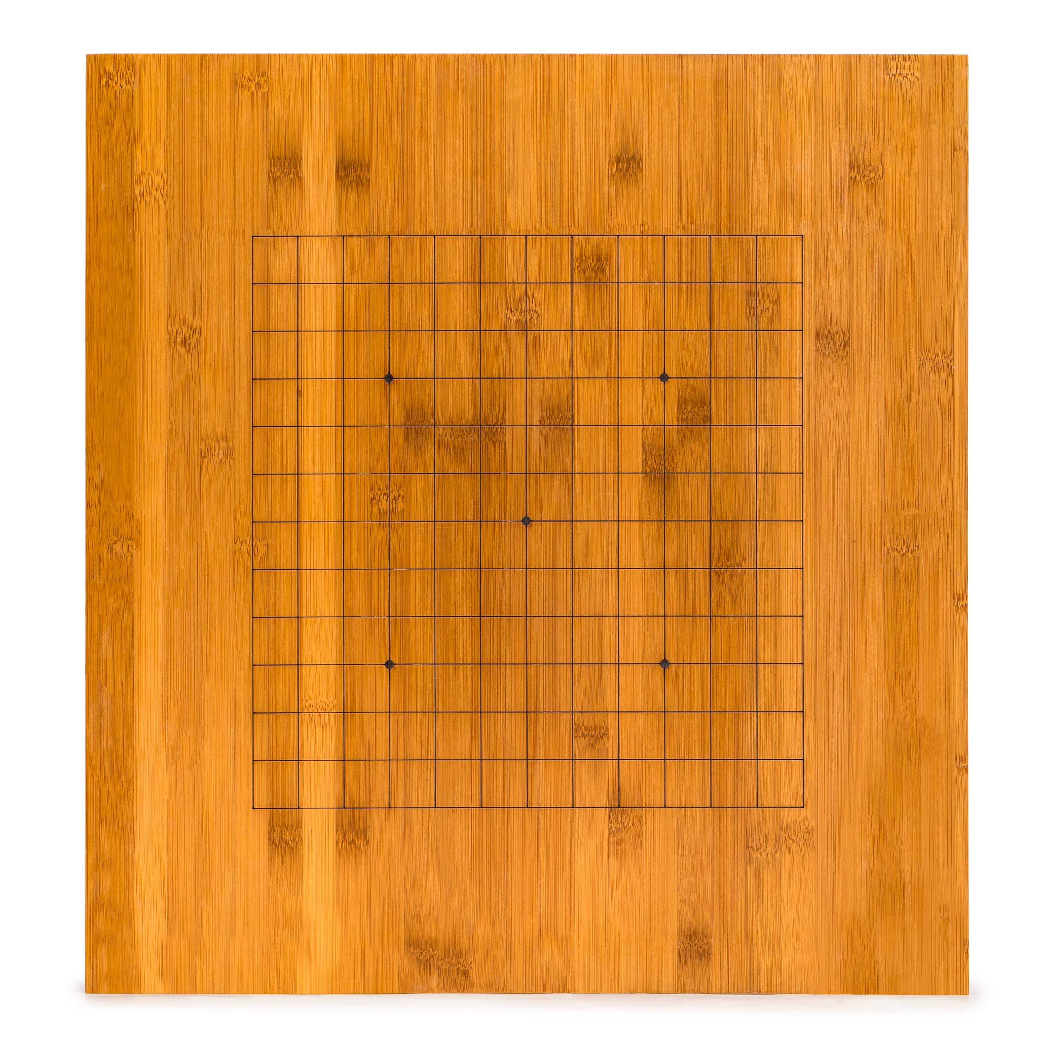 Yellow Mountain Imports Bamboo 0.8-Inch Etched Reversible Go Game Board (Goban) with 19x19 / 13x13 Playing Fields for Standard Gameplay and Quick Games