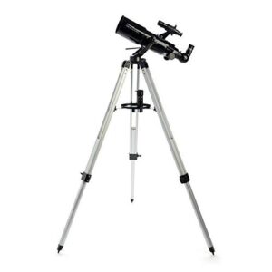 Celestron - PowerSeeker 80AZS Telescope - Manual Alt-Azimuth Telescope for Beginners - Compact and Portable - BONUS Astronomy Software Package - 80mm Aperture