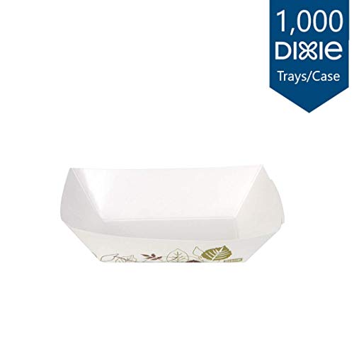 Dixie 2lb Polycoated Paper Food Tray by GP PRO (Georgia-Pacific), Kant Leek, Pathways, 2lb, KL200PATH, 1,000 Count (250 Trays Per Pack, 4 Packs Per Case)