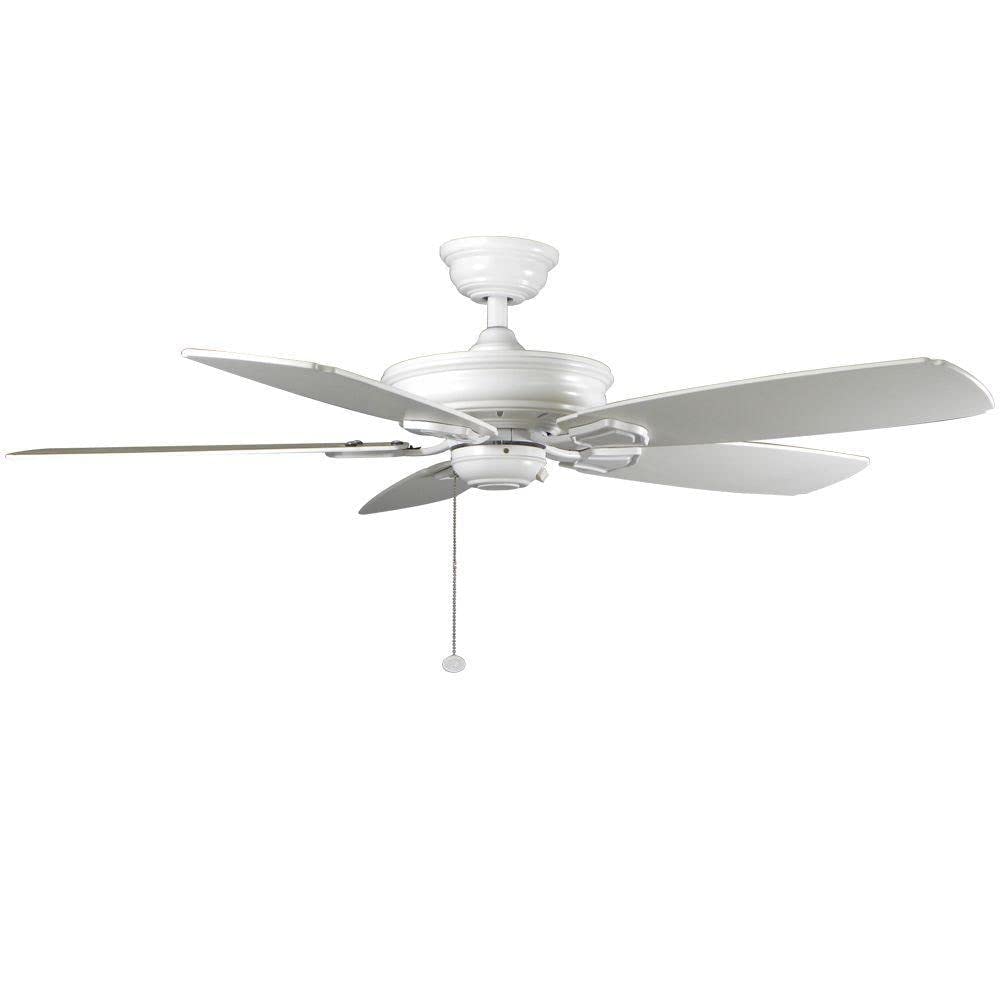 Hampton Bay Heirloom 52 in. Indoor/Outdoor White Matte Ceiling Fan