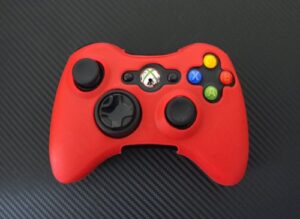 one piece 1x for xbox 360 remote controller silicon protective skin case cover (red)