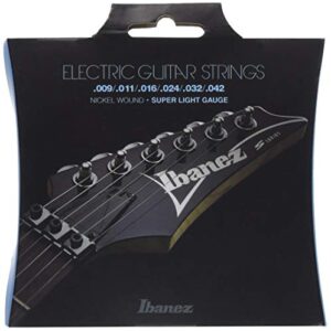 ibanez, electric guitars strings-super light gauge (iegs6)