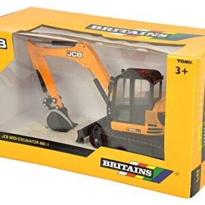 Britains JCB Farm Tomy Toys - Midi Excavator - 1:32 JCB 86C -1 Digger - Collectable Tractor Toy - 1:32 Scale Farm Toys - Suitable for Collectors and Kids - 3 Year Plus