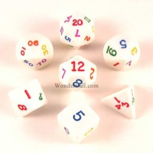 koplow games rainbow polyhedral dice 7 piece set