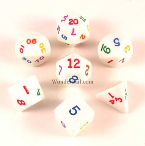 Koplow Games Rainbow Polyhedral Dice 7 Piece Set