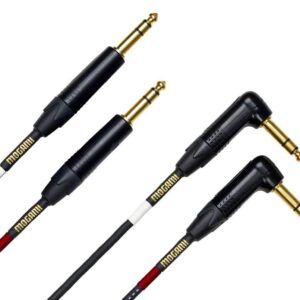 Mogami Gold Key SB-10R Balanced Stereo Keyboard Instrument Cable, 1/4" TRS Male Plugs, Gold Contacts, Dual Right Angle to Dual Straight Connectors, 10 Foot