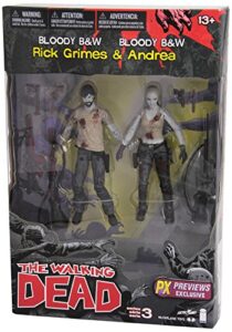 mcfarlane toys the walking dead series 3: rick and andrea action figure (bloody versions) (2-pack)