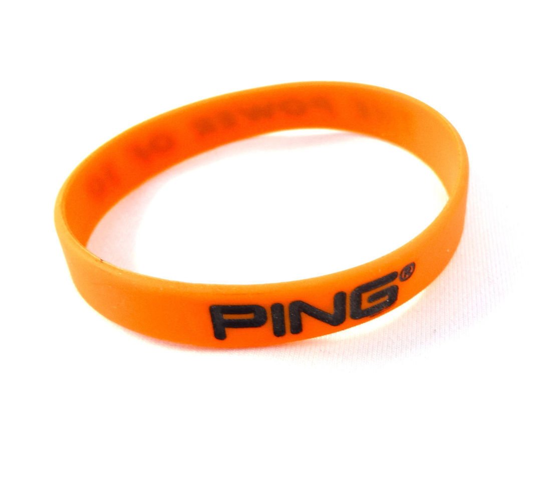 PING New The Power of 10' Orange/Black Wrist Band/Bracelet