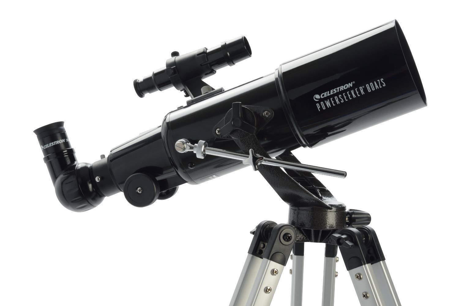 Celestron - PowerSeeker 80AZS Telescope - Manual Alt-Azimuth Telescope for Beginners - Compact and Portable - BONUS Astronomy Software Package - 80mm Aperture