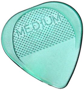 fred kelly picks p4-m12 poly flat medium guitar pick,green