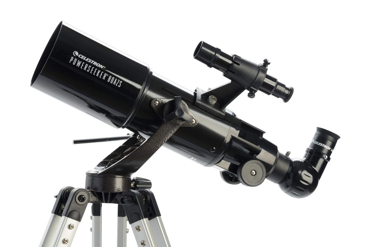 Celestron - PowerSeeker 80AZS Telescope - Manual Alt-Azimuth Telescope for Beginners - Compact and Portable - BONUS Astronomy Software Package - 80mm Aperture