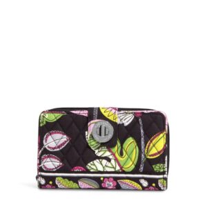 vera bradley turn lock wallet (moon blooms)