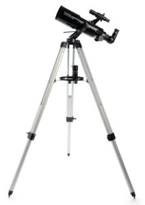 celestron - powerseeker 80azs telescope - manual alt-azimuth telescope for beginners - compact and portable - bonus astronomy software package - 80mm aperture