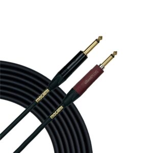 mogami gold inst silent s-18 guitar instrument cable, 1/4" ts male plugs, gold contacts, straight connectors with silentplug, 18 foot