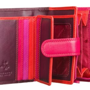 Visconti RB40 Multi Colored Small Soft Leather Ladies Wallet & Purse (Plum Multi)