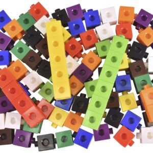 Childcraft Linking Cube Set, 3/4 Inches, Assorted Colors, Set of 100 - 264681