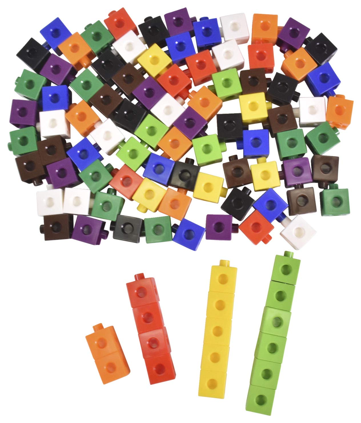 Childcraft Linking Cube Set, 3/4 Inches, Assorted Colors, Set of 100 - 264681