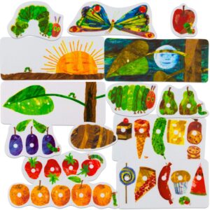 little folk visuals the very hungry caterpillar precut flannel/felt board figures for toddlers, kindergarteners, interactive teaching 14-piece set for flannel board stories