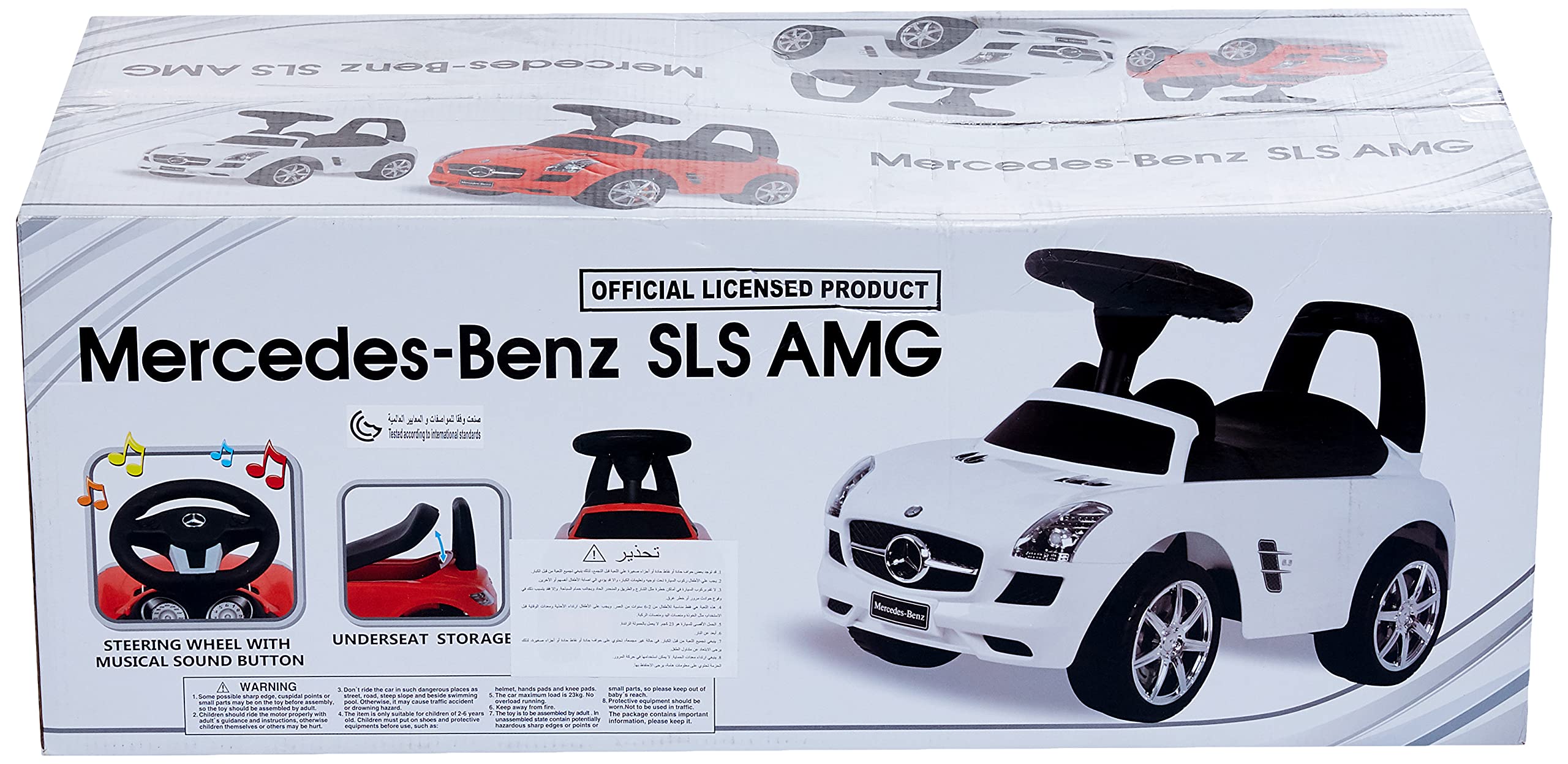 Best Ride On Cars Mercedes Benz push Car, White