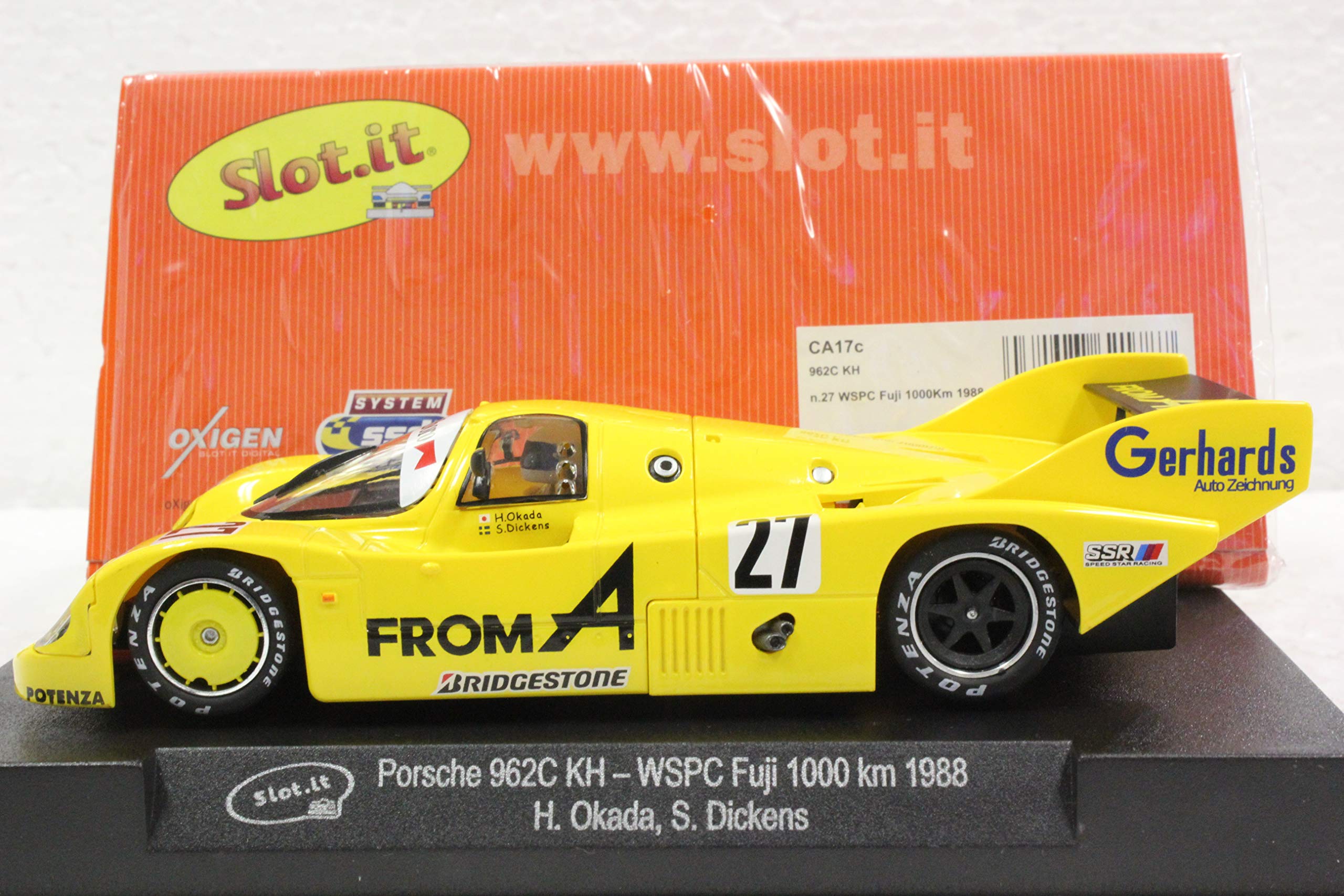 Slot.It Porsche 962 KH FROMA #27 WSPC Fuji 1000 km 1988 Performance Slot Car (1:32 Scale)