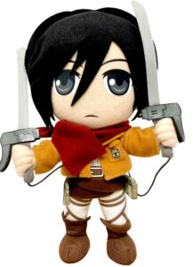 great eastern attack on titan 9.5" mikasa ackerman plush