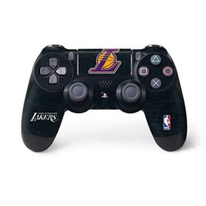 skinit decal gaming skin compatible with ps4 controller - officially licensed nba los angeles lakers secondary logo design