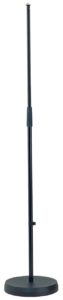 k&m könig & meyer 26000.500.55 microphone stand - heavy round base adjustable height - professional grade - german made - black