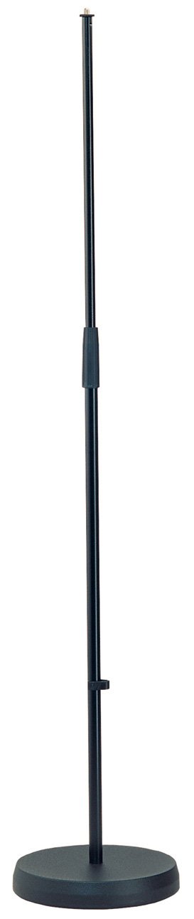 K&M König & Meyer 26000.500.55 Microphone Stand - Heavy Round Base Adjustable Height - Professional Grade - German Made - Black