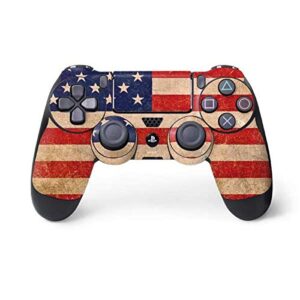 skinit decal gaming skin for ps4 controller - officially licensed originally designed distressed american flag design