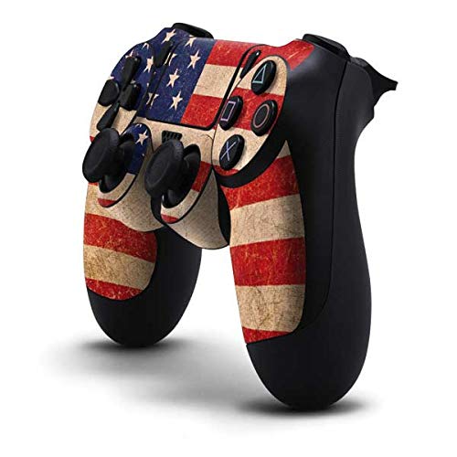 Skinit Decal Gaming Skin for PS4 Controller - Officially Licensed Originally Designed Distressed American Flag Design