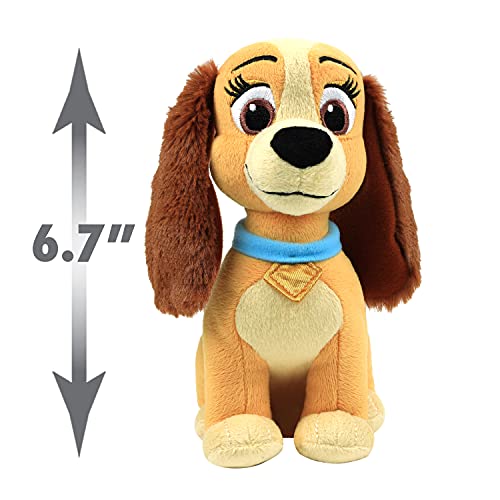 Disney Collectible 6-inch Beanbag Plush Stuffed Animal, Lady, Lady and the Tramp, Kids Toys for Ages 2 Up, Amazon Exclusive by Just Play