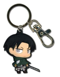 great eastern entertainment attack on titan sd levi pvc keychain