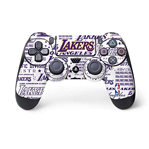 Skinit Decal Gaming Skin Compatible with PS4 Controller - Officially Licensed NBA LA Lakers Historic Blast Design