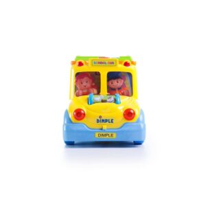 Dimple Educational Interactive School Bus Toy with Tons of Flashing Lights, Sounds, Responsive Gears and Knobs to Play with, Tons of Fun for Toddlers for Kids (Single)